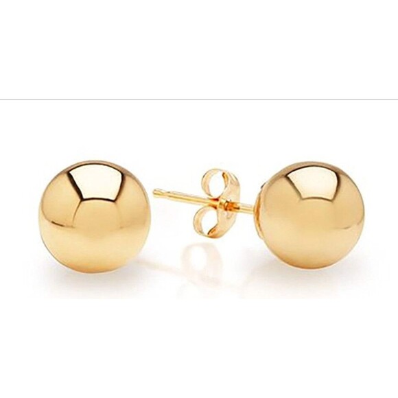 BH Jewelry | Jewelry | 4k Solid Whiteyellowrose Gold Ball Stud Earrings ...